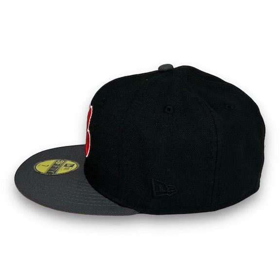 Expos 35th 59FIFTY New Era Black & D Gray Hat Red UV – USA CAP KING