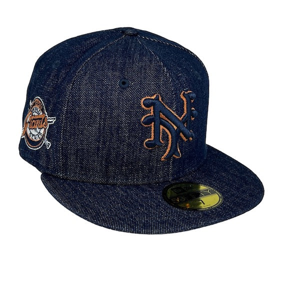 NY Giants 54 WS New Era 59FIFTY Denim Fitted Hat Gray Bottom – USA CAP KING