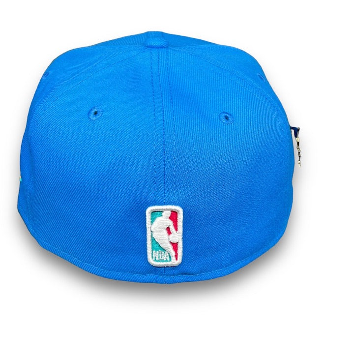 Nets Retro 59FIFTY New Era Blue Reef Fitted Hat Deep Pink Bottom – USA ...