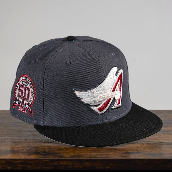 S&S Anaheim Angels 50th 59FIFTY Graphite New Era Hat – USA CAP KING