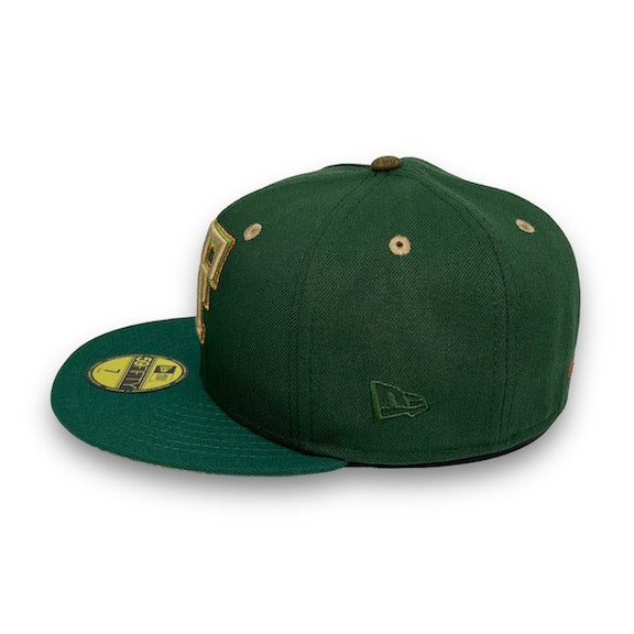 Texas Tech University 59FIFTY New Era Pine Green & Emerald Fitted Hat ...