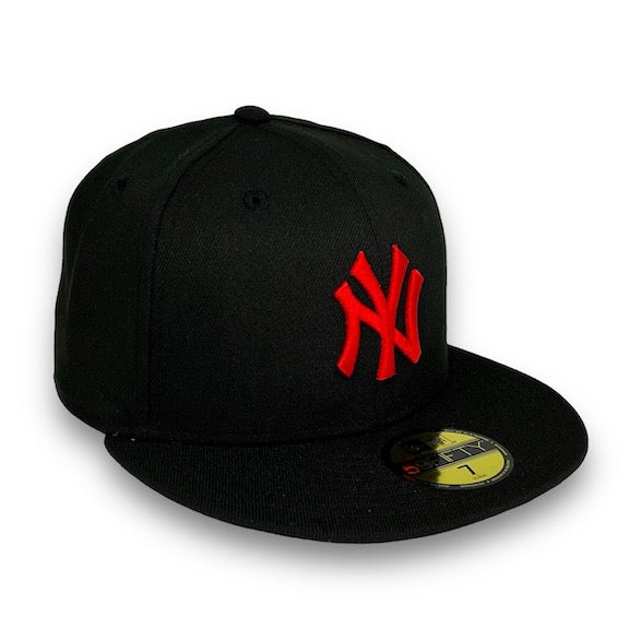 Yankees Basic Red NY 59FIFTY New Era Black Fitted Hat – USA CAP KING