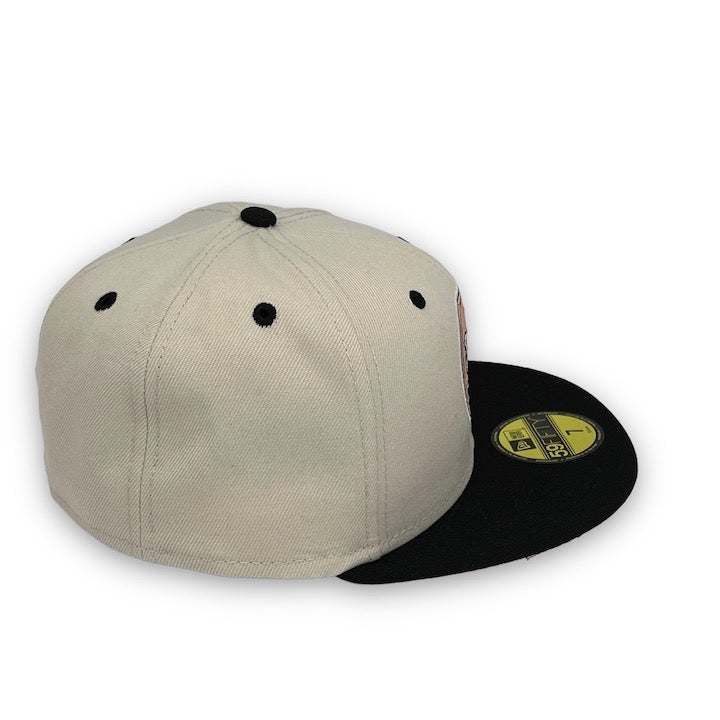 Tri-City Atoms New Era 59FIFTY New Era Stone & Black Fitted Hat Blush ...