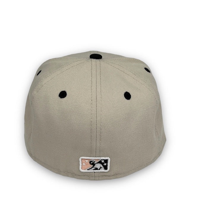 Tri-City Atoms New Era 59FIFTY New Era Stone & Black Fitted Hat Blush ...