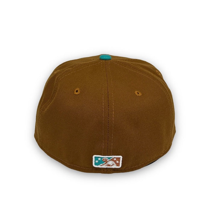 Tucson Sidewinders New Era 59FIFTY New Era Brown & Teal Fitted Hat Gre ...